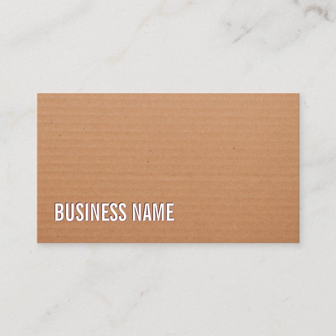 Cardboard Background DIY Craft Business Card | Zazzle