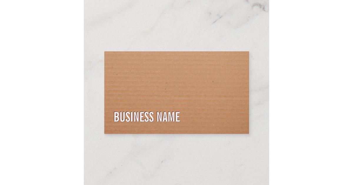 Cardboard Background DIY Craft Business Card | Zazzle