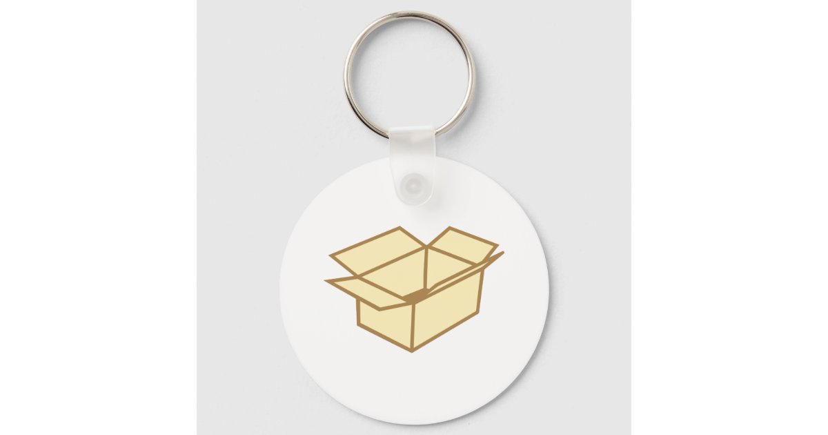Cardboard box keychain | Zazzle