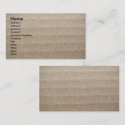 Cardboard Business Card | Zazzle