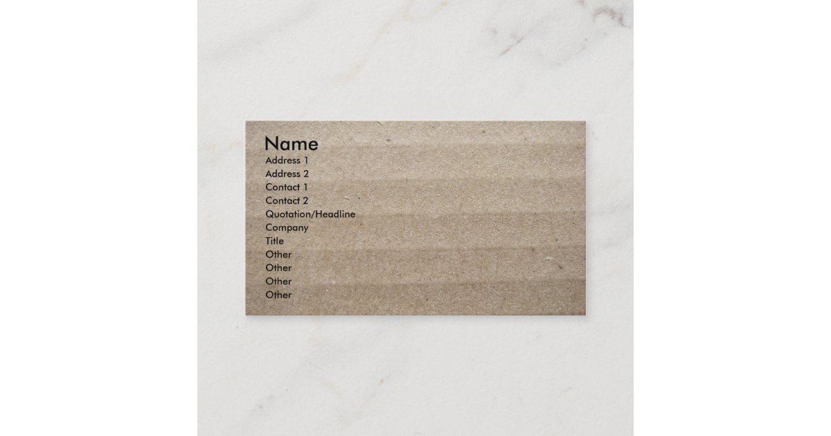 Cardboard Business Card | Zazzle