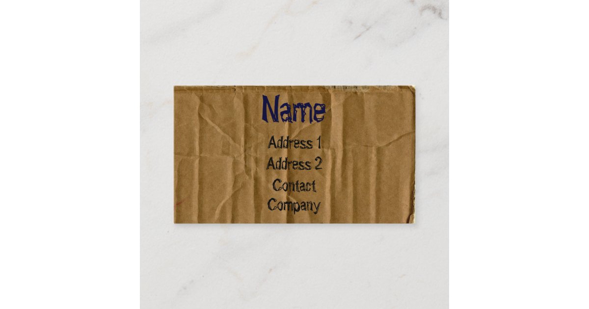 Cardboard Business Card | Zazzle