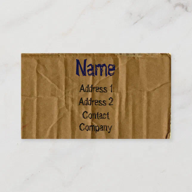 Cardboard Business Card | Zazzle
