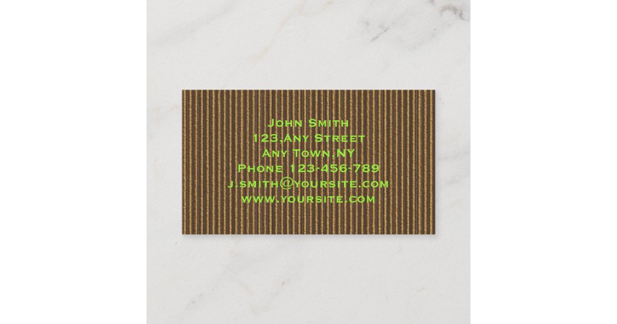 Cardboard Business Card Template | Zazzle