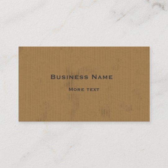 Cardboard Design Business Card | Zazzle.com