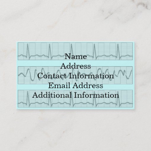 Cardiac Monitor Business Cards | Zazzle