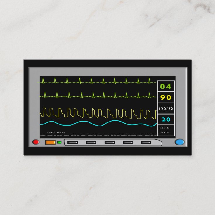 Cardiac Monitor Business Cards | Zazzle