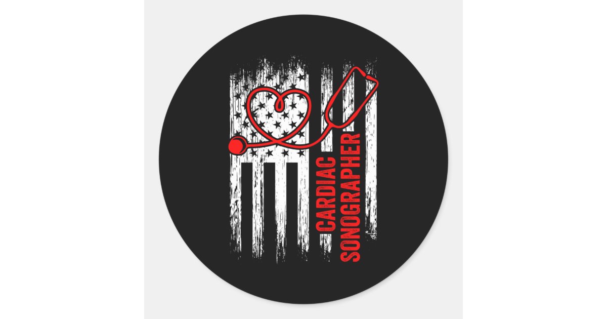 Cardiac Sonographer Echo Tech Rdcs Classic Round Sticker | Zazzle