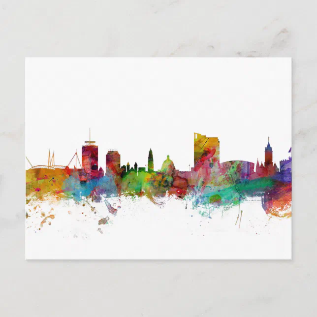 Cardiff Wales Skyline Postcard | Zazzle