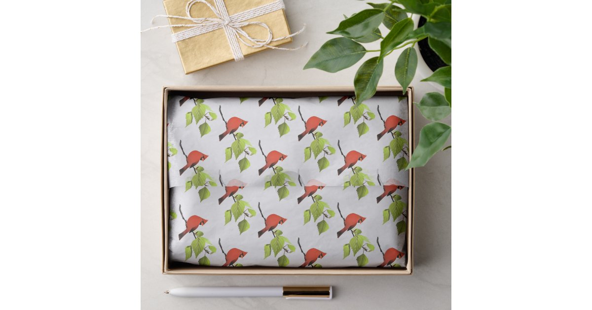 Cardinal Bird Red Tissue Paper | Zazzle