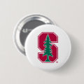Cardinal Block "S" with Tree Button | Zazzle