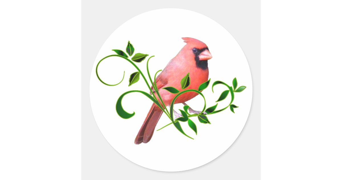 Cardinal Classic Round Sticker | Zazzle
