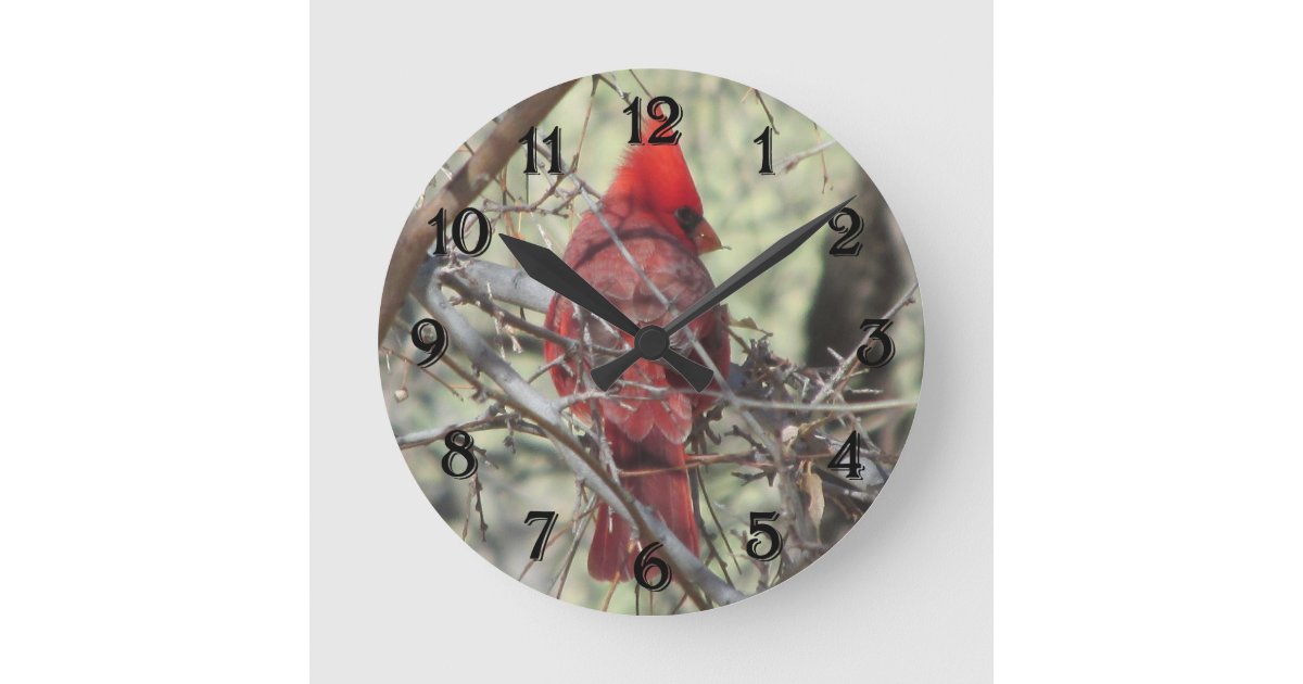 Cardinal Clock | Zazzle