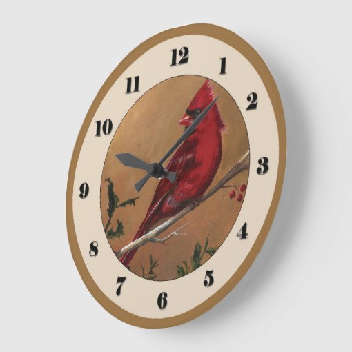 Cardinal Clock, Ohio State Bird Clock | Zazzle