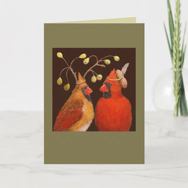 Cardinal couple card | Zazzle