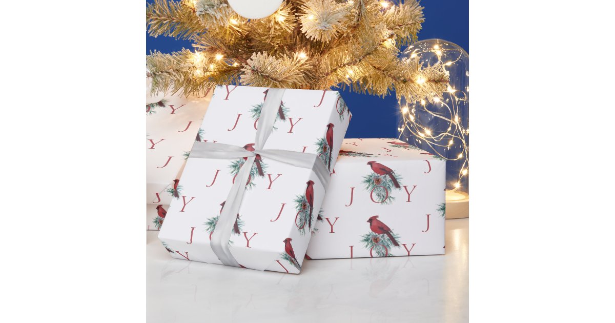 Cardinal custom Christmas Holiday Wrapping Paper | Zazzle