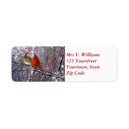 Cardinal Forest Return Address Label | Zazzle.com