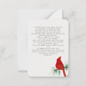 Cardinal Funeral Memorial Photo Prayer Card | Zazzle