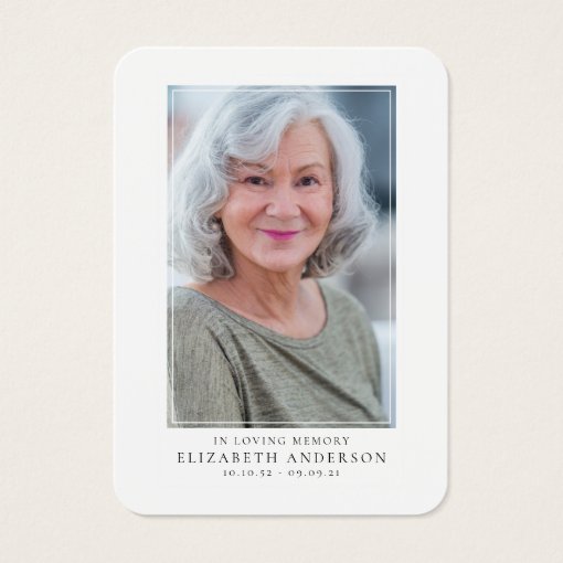 Cardinal Funeral Memorial Photo Prayer Card | Zazzle