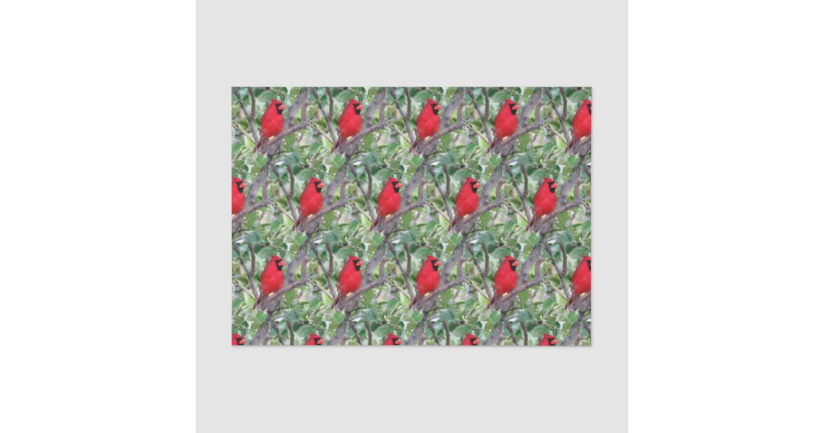 Cardinal in a Lemon Tree 2 - Tissue Paper | Zazzle