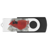 Cardinal in Snow Swivel USB 2.0 Flash Drive | Zazzle