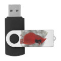 Cardinal in Snow Swivel USB 2.0 Flash Drive | Zazzle