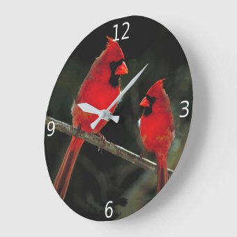 CARDINAL LARGE CLOCK | Zazzle