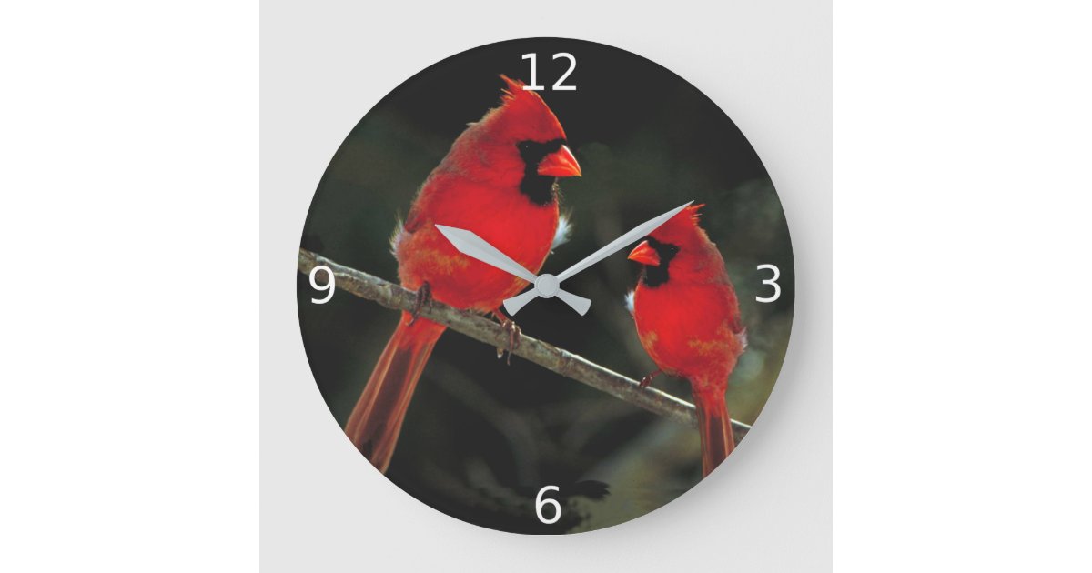 CARDINAL LARGE CLOCK | Zazzle