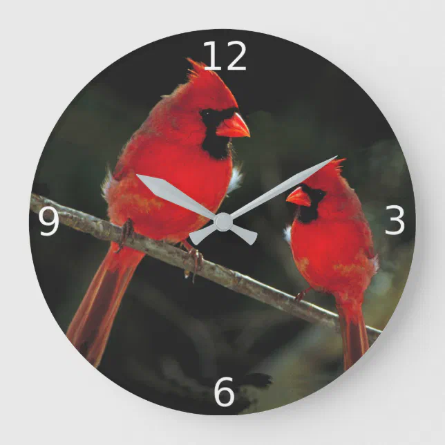 CARDINAL LARGE CLOCK | Zazzle