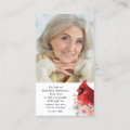 Cardinal Memorial 2 Photos Pink Floral Prayer Card | Zazzle