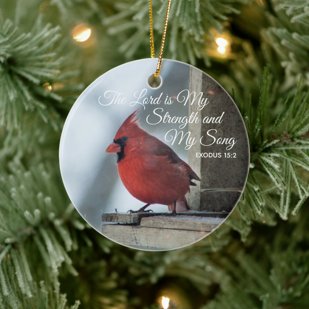 Cardinal Memorial Christmas Ornaments Personalized | Zazzle