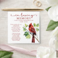 Cardinal Memorial Funeral Bird Seed Packet Envelope | Zazzle