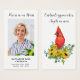 Cardinal Memorial Photo Funeral Prayer Card | Zazzle