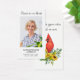 Cardinal Memorial Photo Funeral Prayer Card | Zazzle