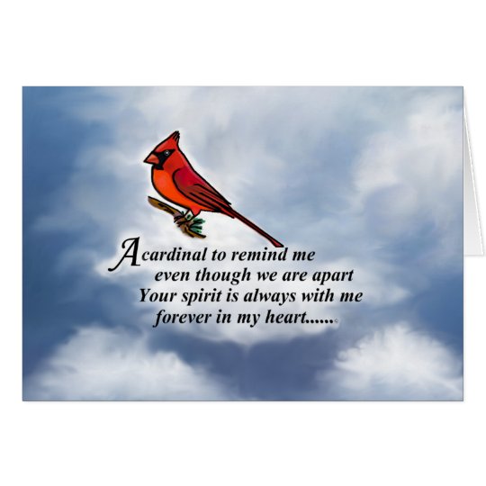 Cardinal Memorial Poem Card | Zazzle.com