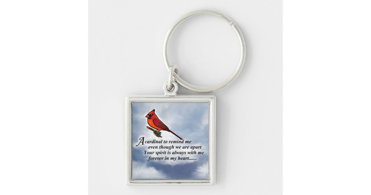 Cardinal Memorial Poem Keychain | Zazzle