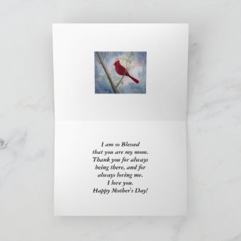 cardinal Mother's Day Card | Zazzle