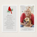 Cardinal Photo Funeral Favor Memorial Card | Zazzle