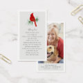 Cardinal Photo Funeral Favor Memorial Card | Zazzle