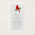 Cardinal Photo Funeral Favor Memorial Card | Zazzle