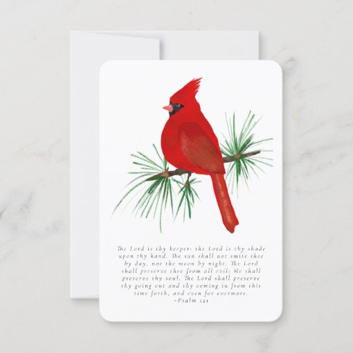 Cardinal Photo Funeral Prayer Card | Zazzle