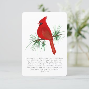 Cardinal Photo Funeral Prayer Card | Zazzle