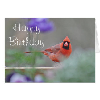 Red Cardinal Birthday Cards - Greeting & Photo Cards | Zazzle