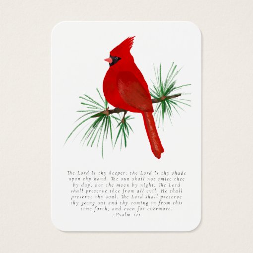 Cardinal Photo Memorial Prayer Card | Zazzle