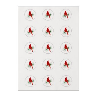 Cardinal Remembrance Round Edible Frosting Rounds | Zazzle