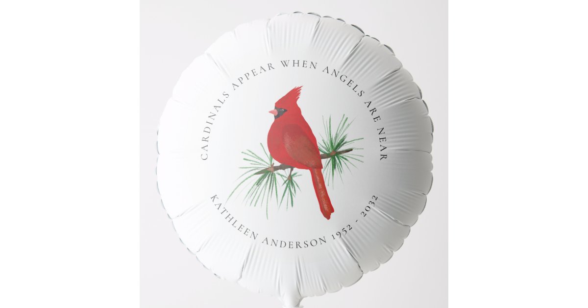 Cardinal Remembrance Tribute Balloon | Zazzle