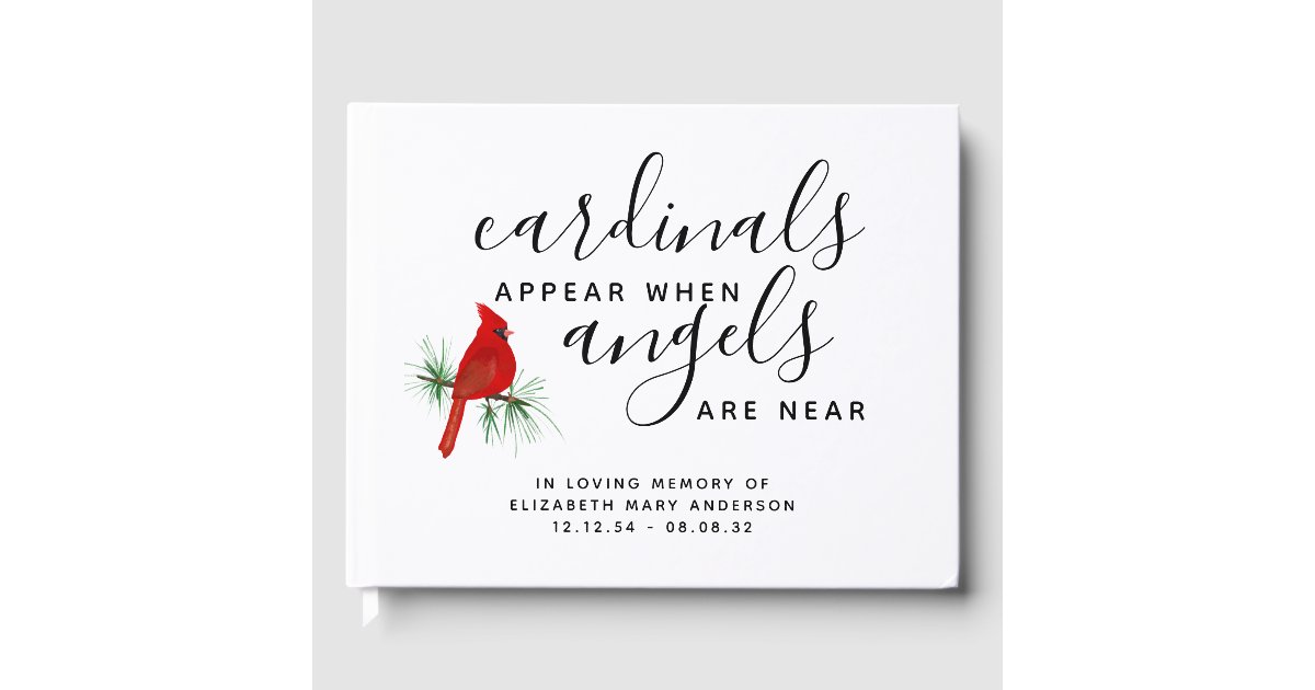 Cardinal Remembrance Tribute Guest Book | Zazzle