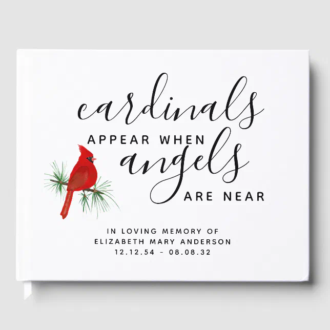 Cardinal Remembrance Tribute Guest Book | Zazzle