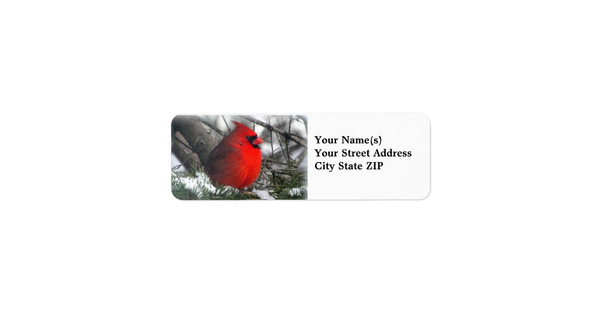 Cardinal Return Address Label | Zazzle