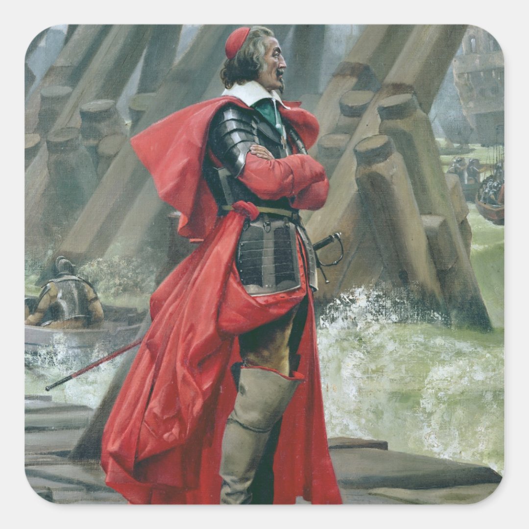 Cardinal Richelieu on the sea wall at La Square Sticker | Zazzle